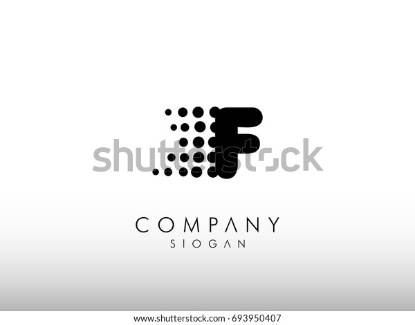 Letter F Logo Vector Black Color Stock Vector (Royalty Free) 693950407 ...