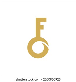 Letter F Logo Vector Key Template Stock Vector (Royalty Free ...