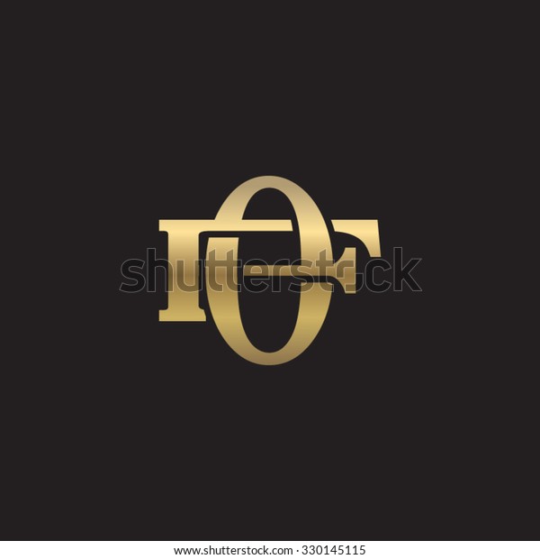 Letter F O Monogram Golden Logo Stock Vector (Royalty Free) 330145115 ...