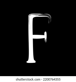 Letter F On Black Background Stock Vector (Royalty Free) 2200764355 ...