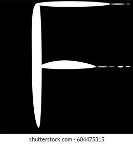 Letter F On Black Background Stock Vector (Royalty Free) 604475315 ...