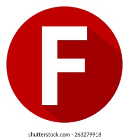 Letter F Big Red Dot Letters Stock Illustration 1588089115