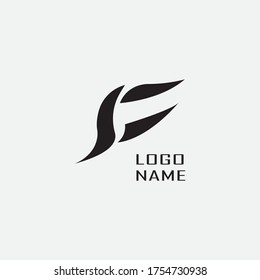 Letter F Simple Logo Creative Illustrations Stock Vector (Royalty Free ...