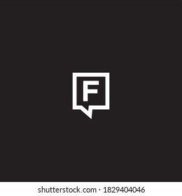 Letter F Talk Chat Bubble Logo Stock Vector (Royalty Free) 1829404046 ...