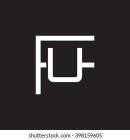 Letter F U Monogram Logo White Stock Vector (Royalty Free) 398159605 ...