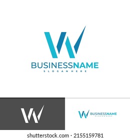 Letter F W Logo Vector Template Stock Vector (Royalty Free) 2155159781 ...