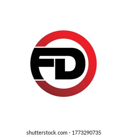 Letter Fd Circle Logo Icon Design Stock Vector (Royalty Free) 1773290735