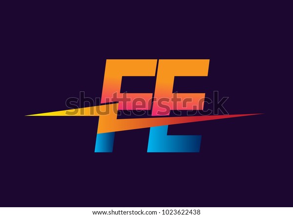 Letter Fe Logo Lightning Icon Letter Stock Vector (Royalty Free) 1023622438