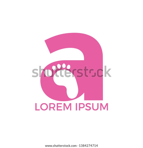 Letter Feet Vector Logo Design Foot Stock Vector (Royalty Free ...