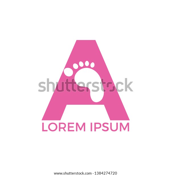 Letter Feet Vector Logo Design Foot Stock Vector (Royalty Free ...