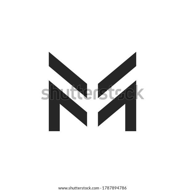 Letter Ff Fm Mf Logo Design Stock Vector (Royalty Free) 1787894786 ...