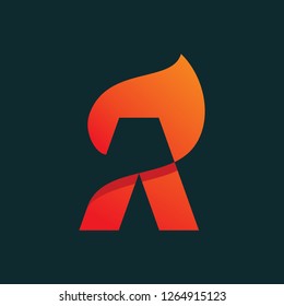 Letter Fire Logo Stock Vector (Royalty Free) 1264915123 | Shutterstock