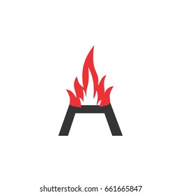 Letter Fire Logo Stock Vector (Royalty Free) 661665847 | Shutterstock