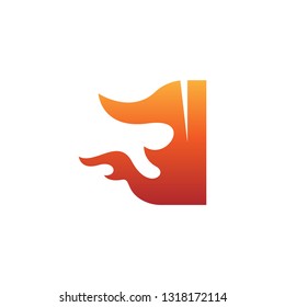Letter Fire Logo Illustration Vector Stock Vector (Royalty Free ...