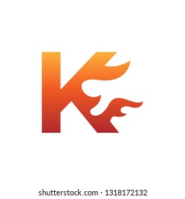 Letter Fire Logo Illustration Vector Stock Vector (Royalty Free ...