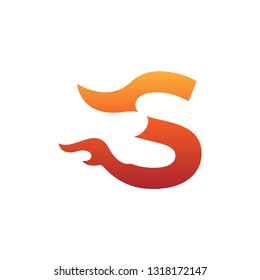 Letter Fire Logo Illustration Vector Stock Vector (Royalty Free ...