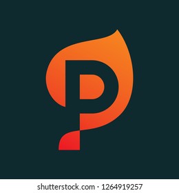 Letter Fire P Logo Stock Vector (Royalty Free) 1264919257 | Shutterstock