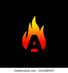 Letter Flame Logo Design Stock Vector (Royalty Free) 2141289247 ...