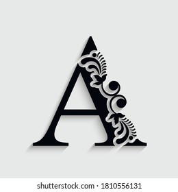 Letter Flower Ornament Vector Logo Monogram: стоковая векторная графика ...