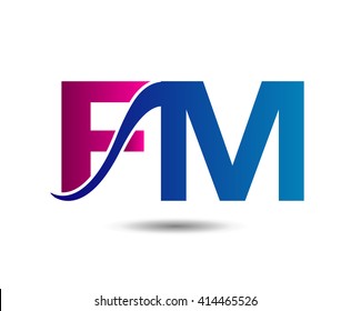 Letter Fm Logo Vector Stock Vector (Royalty Free) 414465526 | Shutterstock