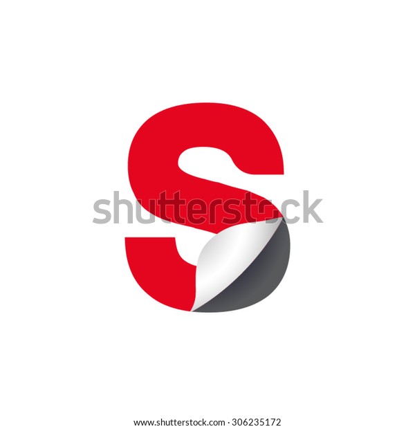 Letter Fold Red Logo S Stock Vector (Royalty Free) 306235172 | Shutterstock