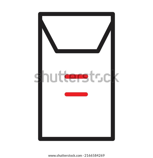 Vektor Stok Letter Folder Icon Illustration Envelope Vector (Tanpa ...