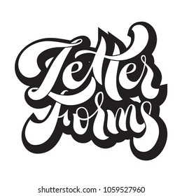 Letter Forms Lettering Sticker Stock Vector (Royalty Free) 1059527960