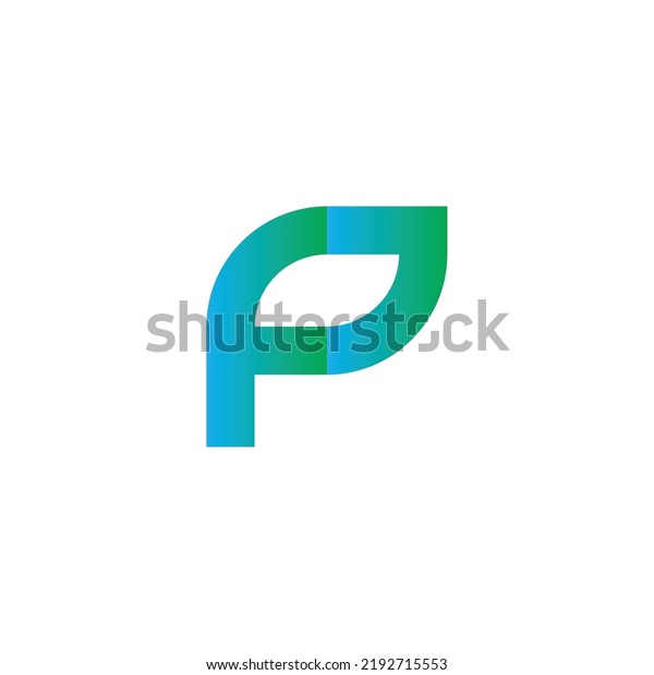 Letter Fp Leaf Outline Geometric Symbol Stock Vector (Royalty Free ...