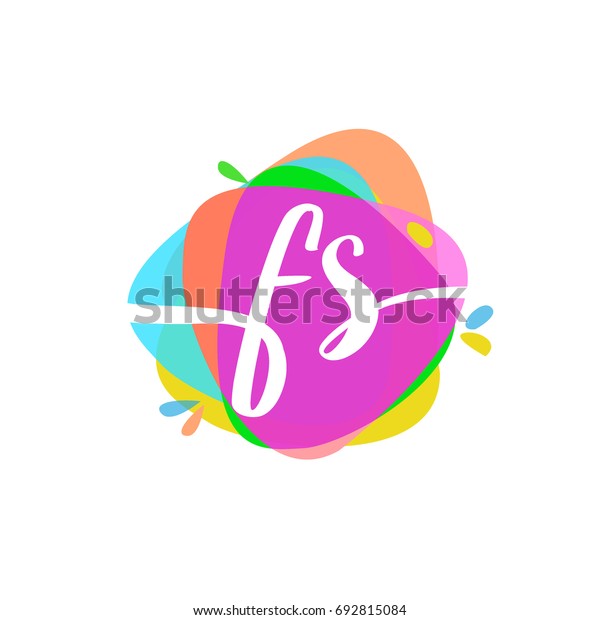 Letter Fs Logo Colorful Splash Background Stock Vector (Royalty Free ...