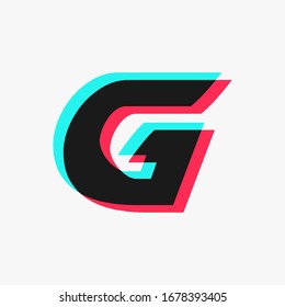 Letter G 3d Glitch Effect Stock Vector (Royalty Free) 1678393405 ...