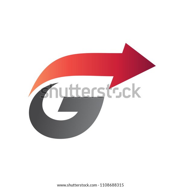 Letter G Arrow Logo Template Stock Vector (Royalty Free) 1108688315