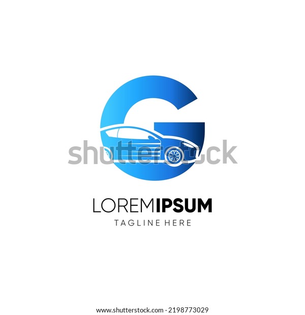 Letter G Car Logo Design Vector Stock Vector (Royalty Free) 2198773029 ...