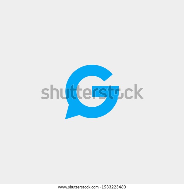 Letter G Chat Logo Template Vector Stock Vector (Royalty Free ...
