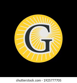 Letter G Circle Sunlight Design Stock Vector (Royalty Free) 1925777705 ...