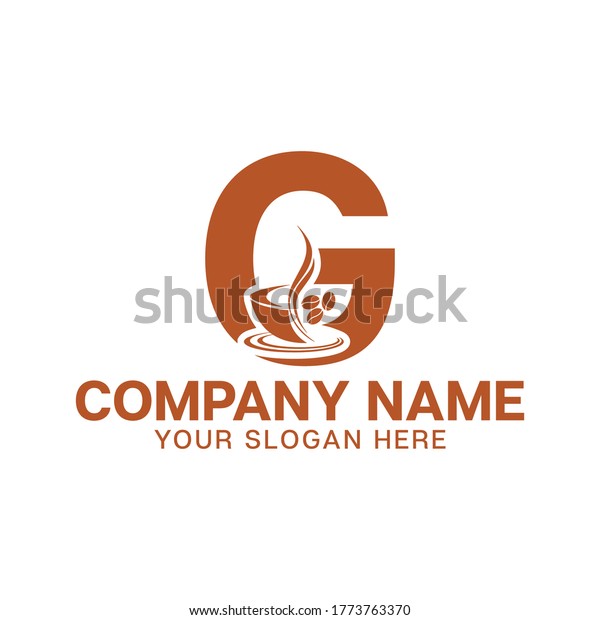 Letter G Coffee Logo Cafe / Coffee Shop. Letter G with Coffee Icon and ...