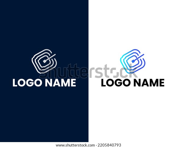 Letter G D Connect Logo Design Stock Vector (Royalty Free) 2205840793 ...