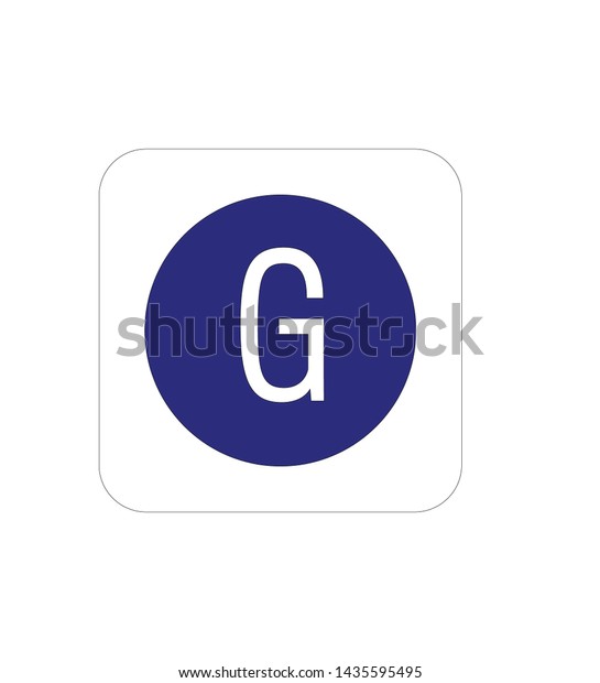 Letter G Dark Blue Background Stock Vector (Royalty Free) 1435595495 ...