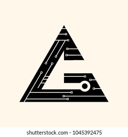Letter G Digital Logo Stock Vector (Royalty Free) 1045392475 | Shutterstock