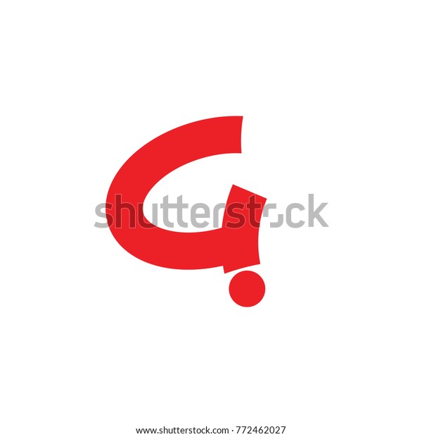 Letter G Exclamation Symbol Logo Vector Stock Vector (Royalty Free ...