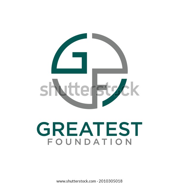 Letter G F Icon Circle Logo Stock Vector (Royalty Free) 2010305018 ...