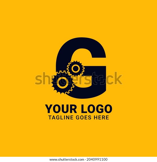 Letter G Gear Technology Mechanical Vector Stock Vector (Royalty Free ...