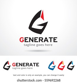 Letter G Generate Logo Template Design Stock Vector (Royalty Free ...