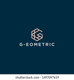 Letter G Geometric Vector Template Illustration Stock Vector (Royalty ...