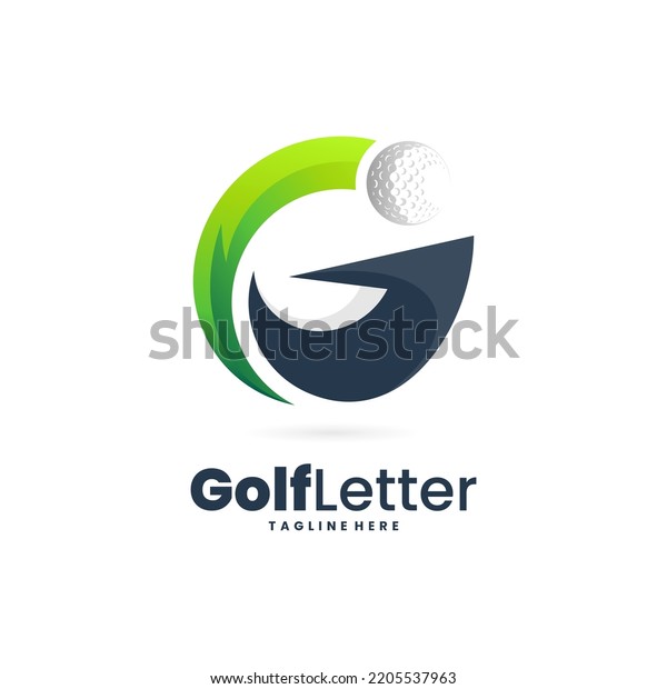 Letter G Golf Ball Logo Design Stock Vector (Royalty Free) 2205537963 ...