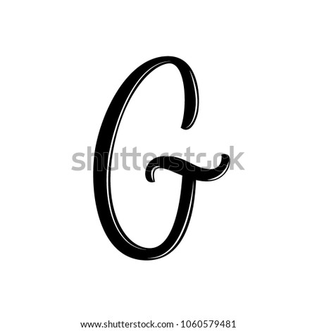 LETTER G HAND LETTERING LOGO LETTER Vector de stock (libre de regalías ...