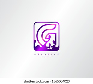 Letter G Isolated Square Shape Liquid Stock Vector (Royalty Free ...