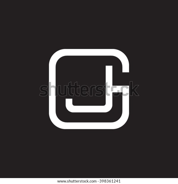 Letter G J Monogram Square Shape Stock Vector (Royalty Free) 398361241 ...
