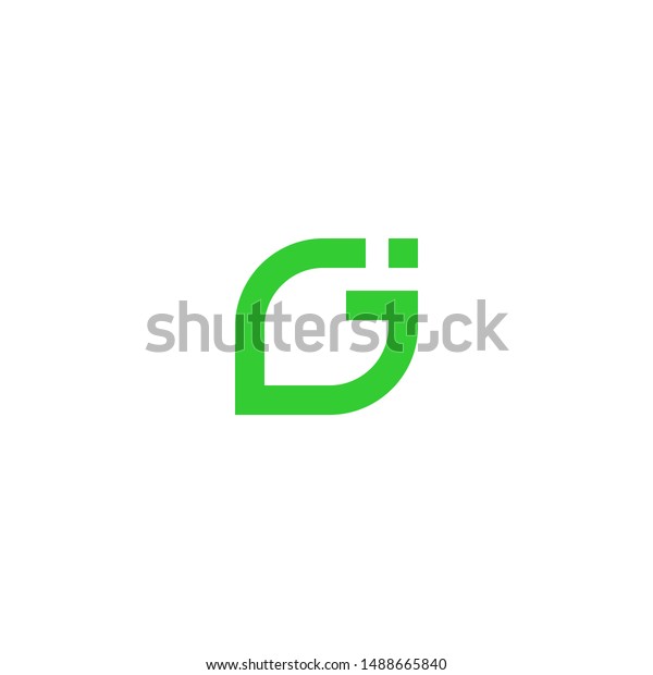 Letter G J Vector Logo Design Stock Vector (Royalty Free) 1488665840 ...