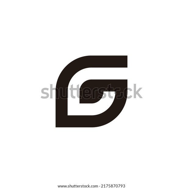 Letter G Leaf Outline Geometric Symbol Stock Vector (Royalty Free ...