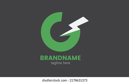 Letter G Lightning Logo Icon Design Stock Vector (Royalty Free ...